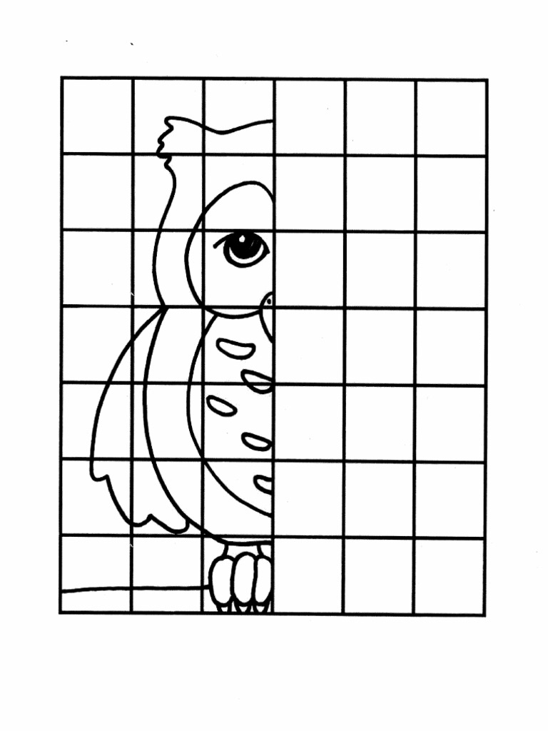 Grid Transfer Worksheet - Owl | PDF