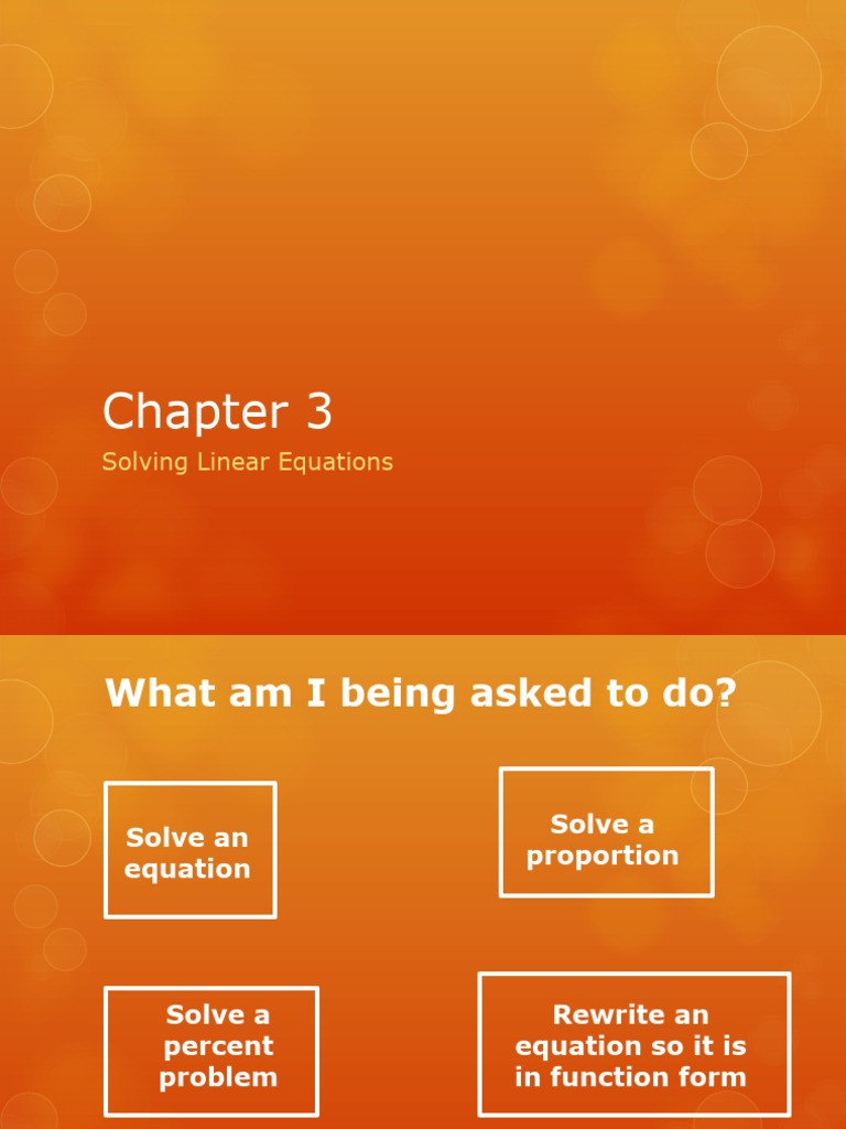 Chapter 3 Power Point Guide | PDF | Equations | Multiplication