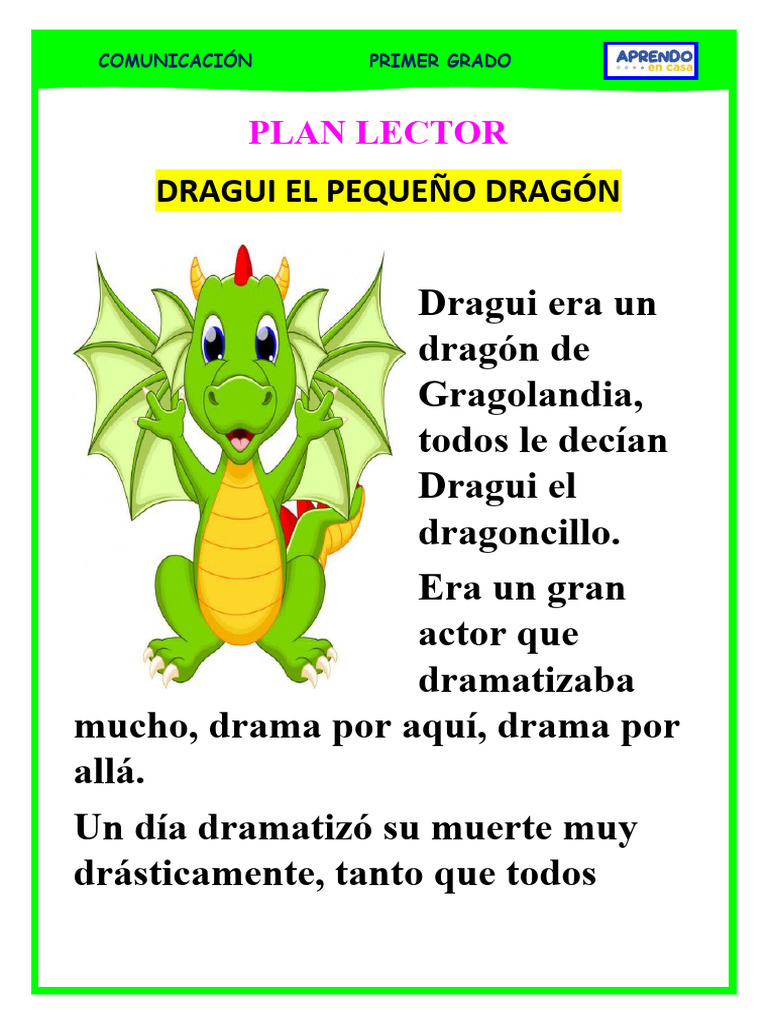 Plac Lector Primer Grado Dragui Word | PDF