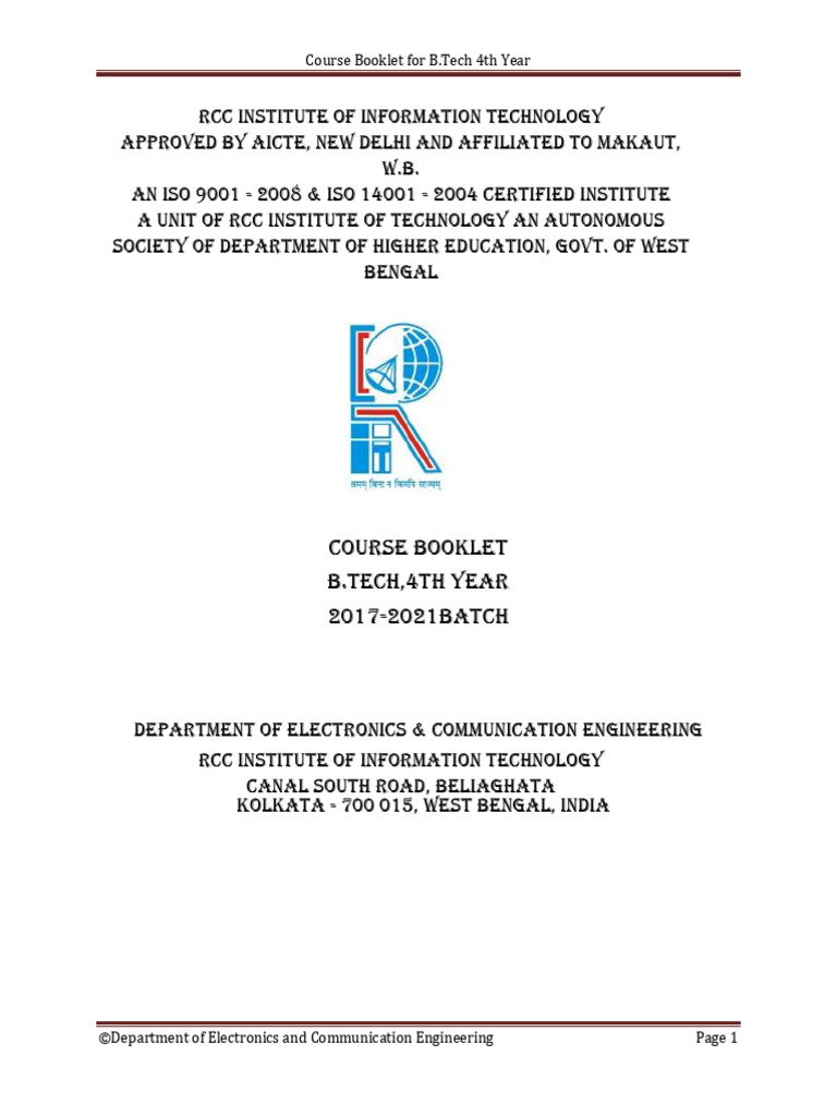 4th Year Course Booklet - Old | PDF | Cmos | Cellular Network