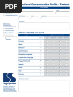 Functional Communication Profile | PDF | Nonverbal Communication | Gesture