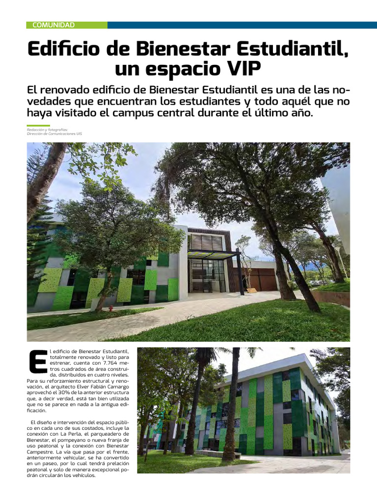 Edificio de Bienestar Estudiantil | PDF