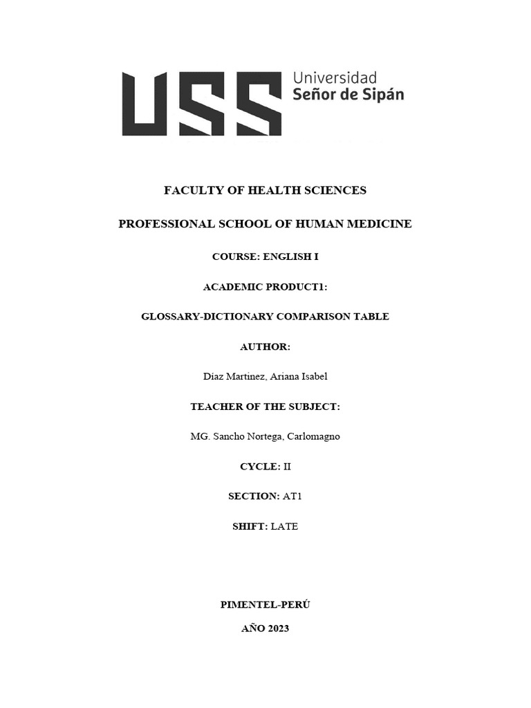 Diaz Martinez Ariana Isabel-pa1-Ingles | PDF | Dictionary | Vocabulary