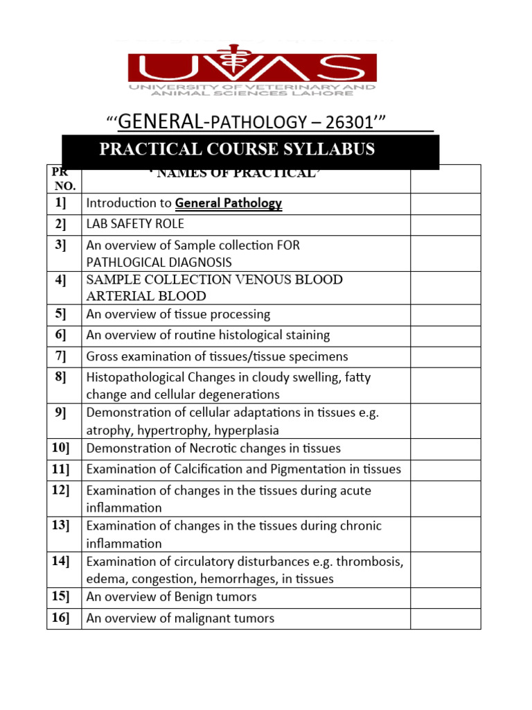 PATHOLOGY Practical | PDF