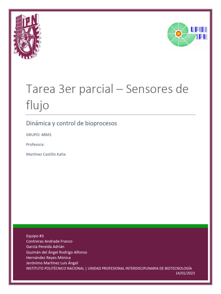 Sensores de Flujo | PDF | Física Aplicada e Interdisciplinaria | Ciencias fisicas