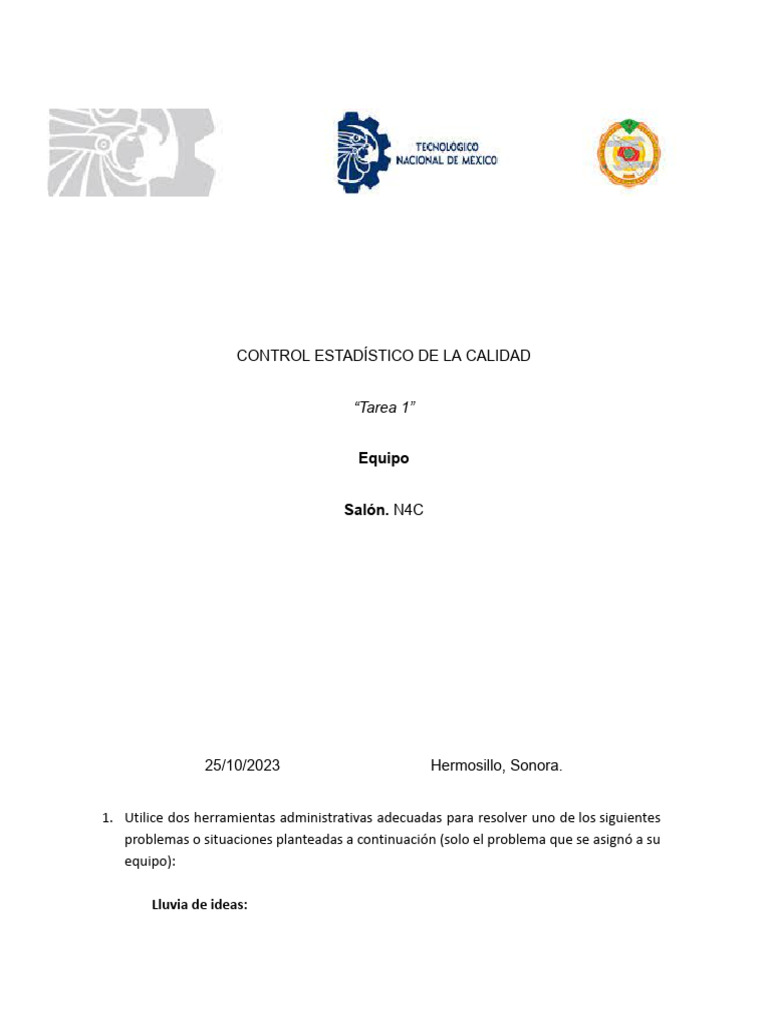 Tarea 1 Equipo | PDF Tarea 1 Equipo | PDF