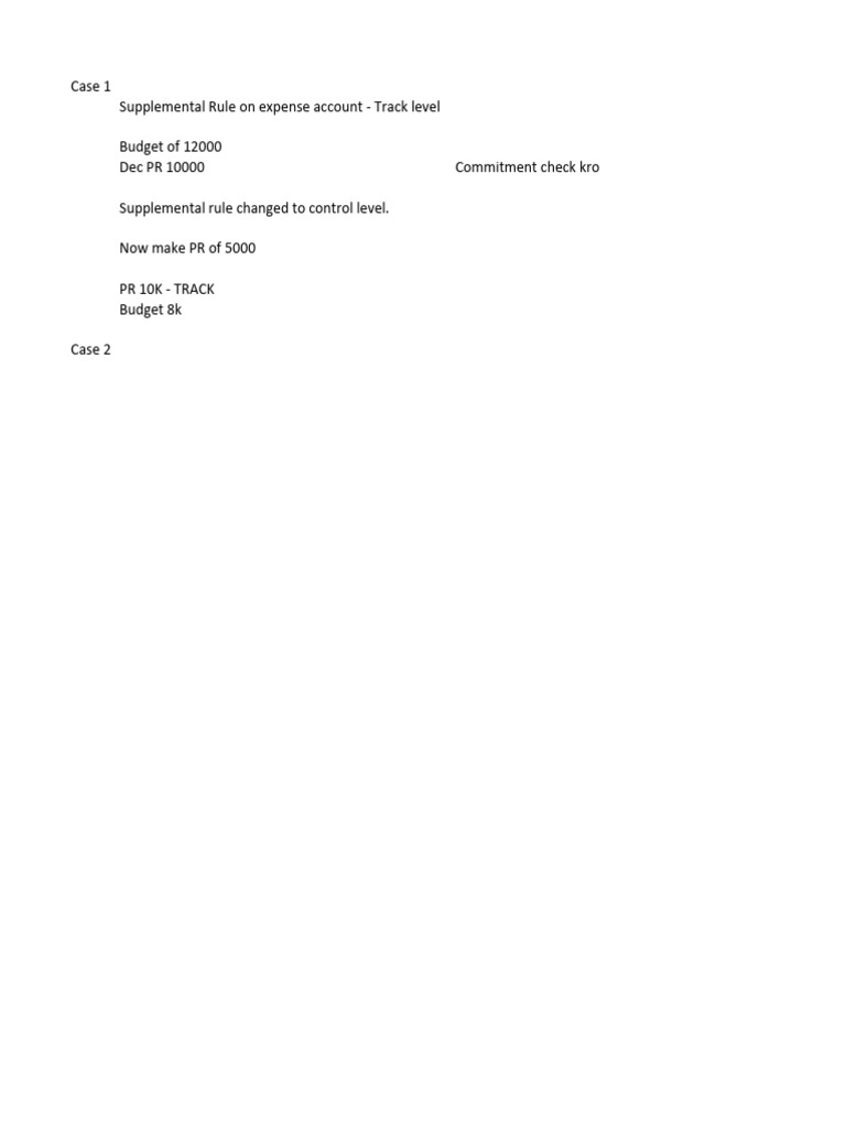 Track Budget Case | PDF