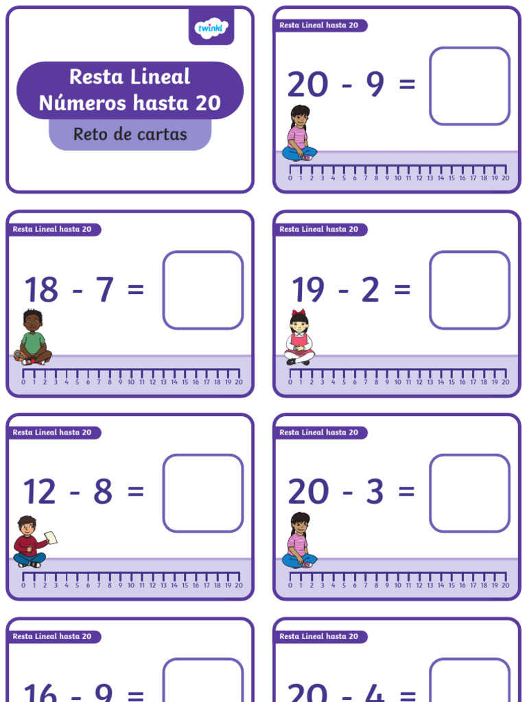 Reto de Cartas Restas Hasta 20 | PDF