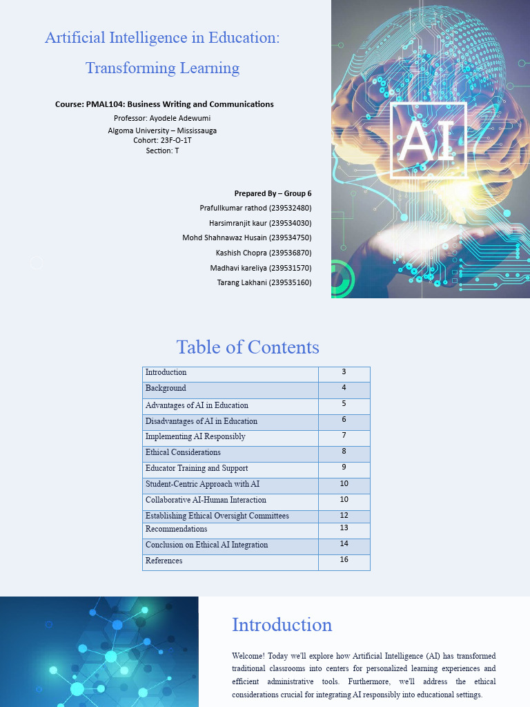 AI's Impact on Education | PDF | Intelligence (AI) & Semantics ...