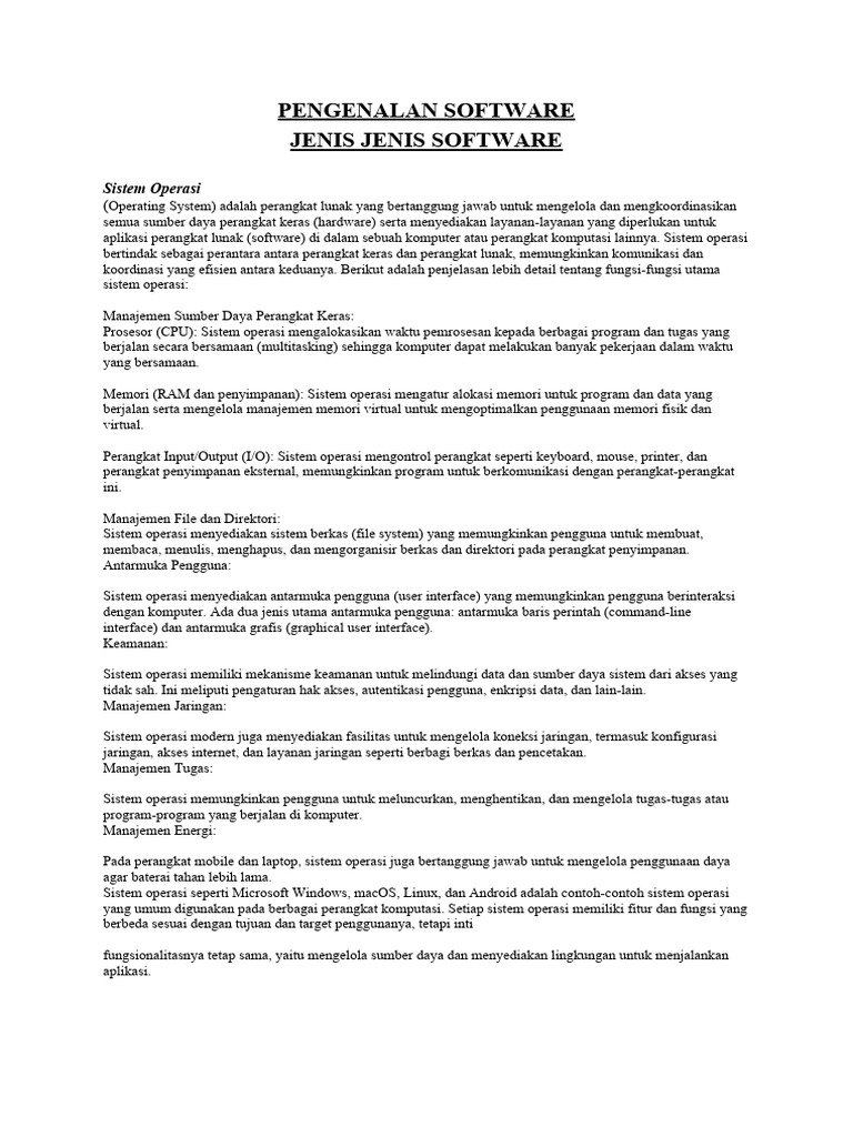 Pengenalan Software | PDF