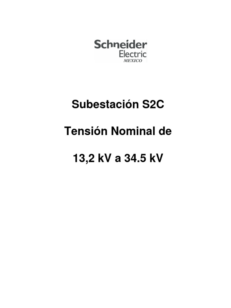 Especificación Subestación S2C 13.2-34.5 kV | PDF | Subestacion ...