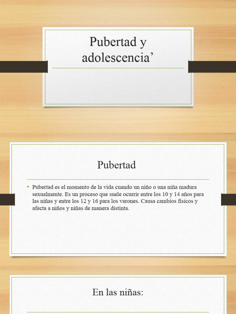 Pubertad y Adolescencia' | PDF | Pubertad | Adolescencia