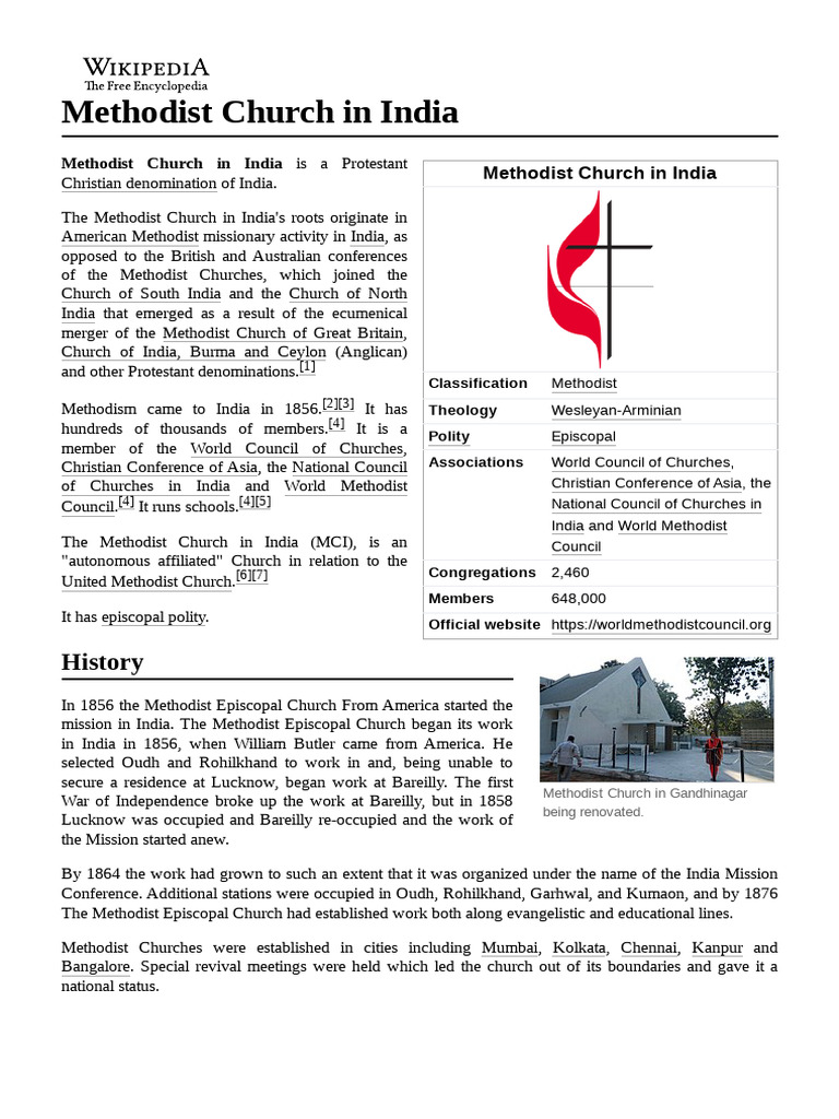 Methodist Church in Indian Ocean Area | PDF | Methodism | Western ...