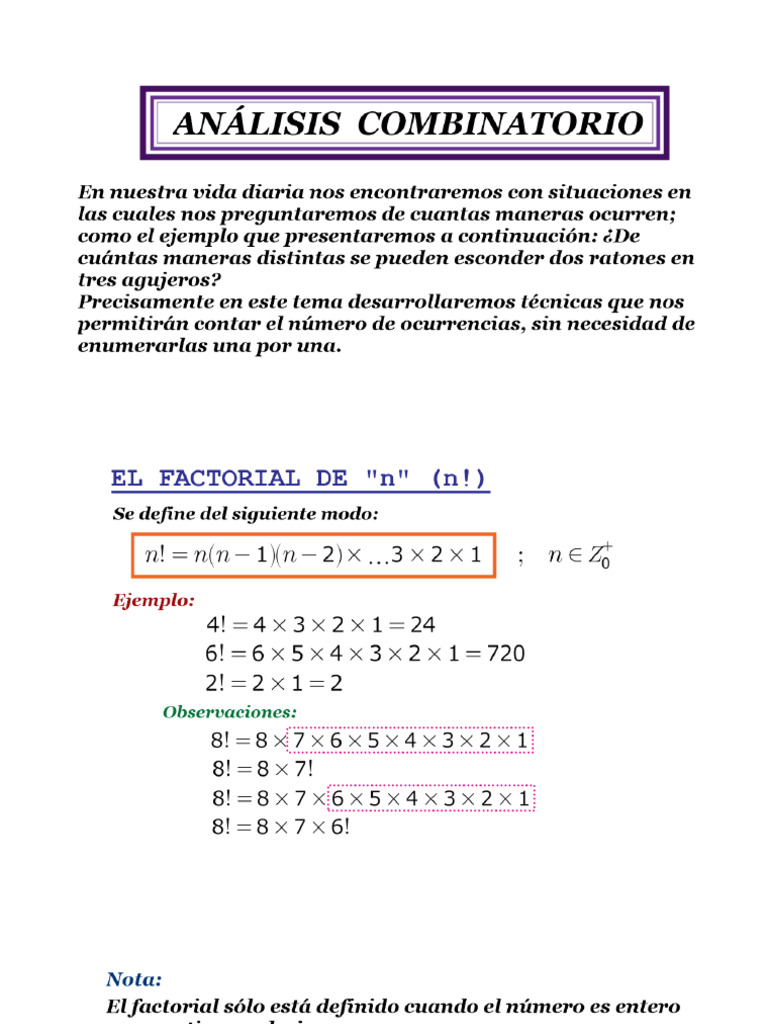 Analisis Combinatorio | PDF