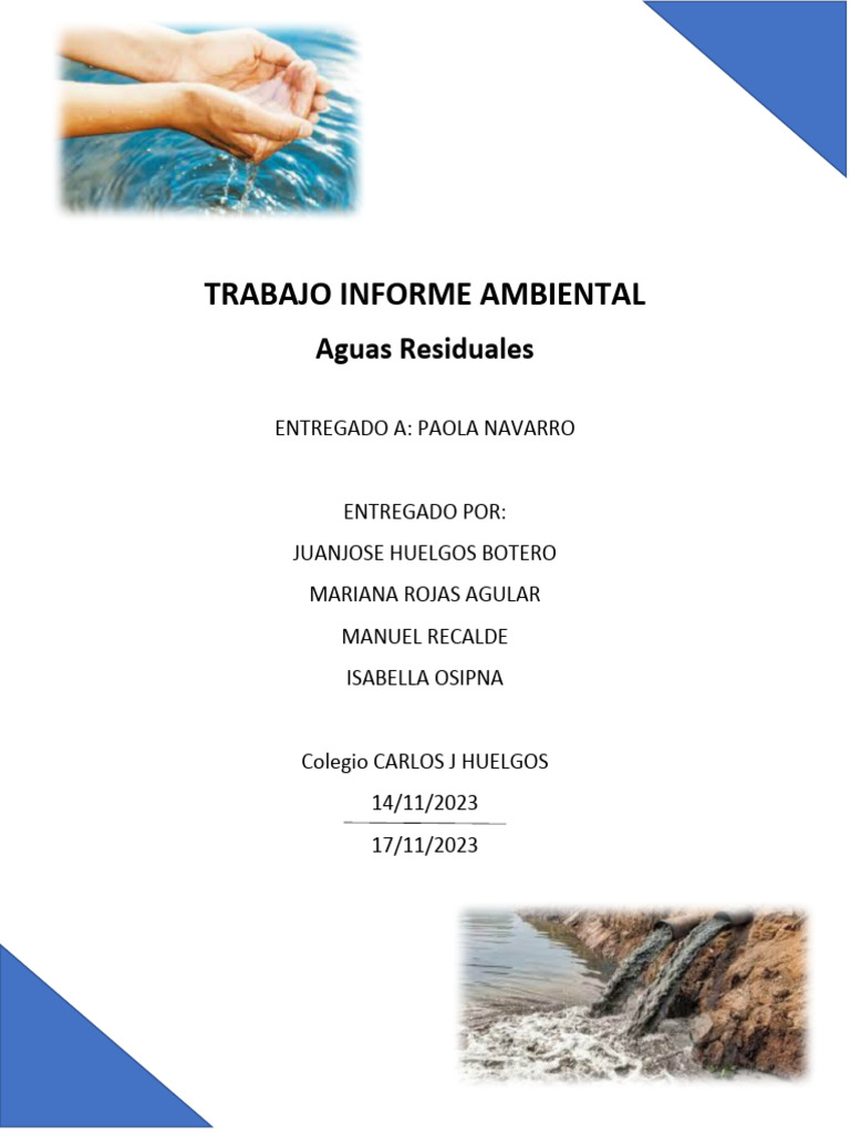 Trabajo Informe Ambiental | PDF | Agua | Residuos