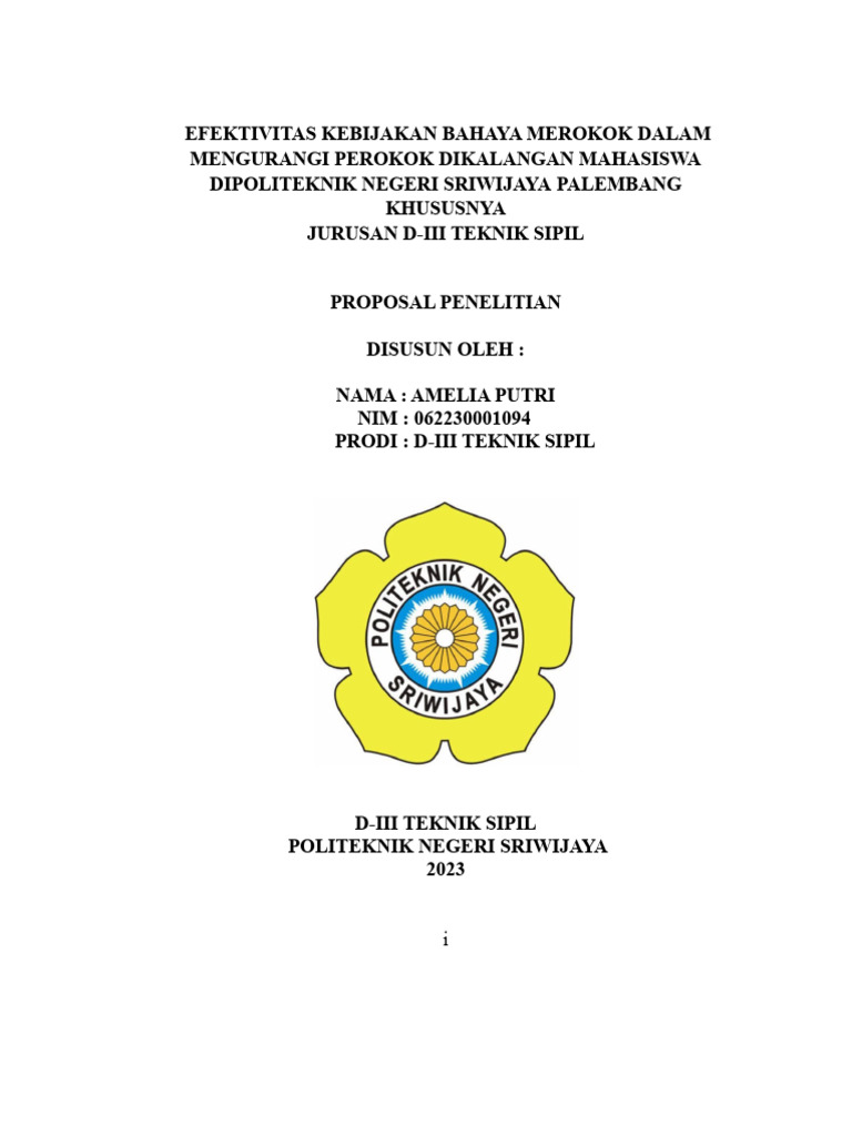 Proposal B.indo | PDF | Pengembangan Diri