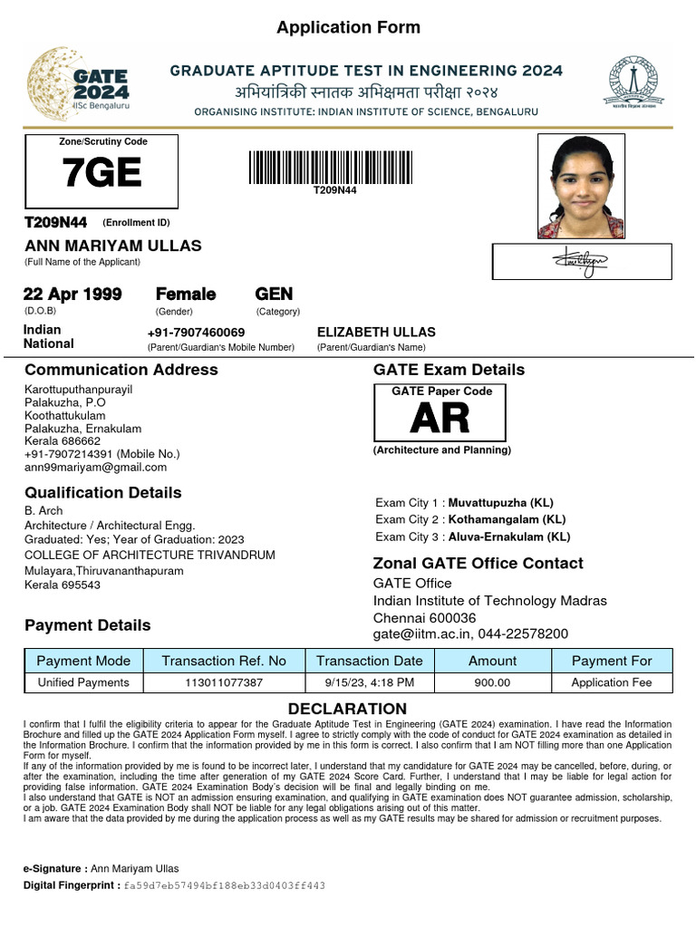 T 209 N 44 Applicationform | PDF