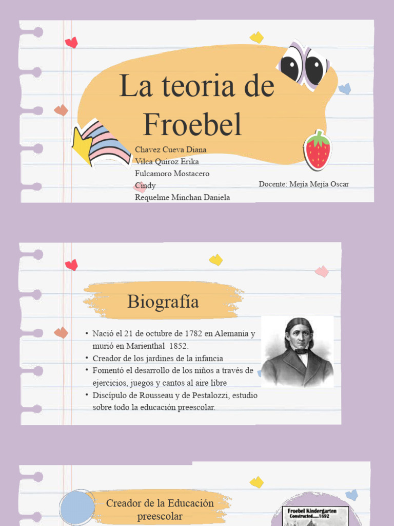 Teoria de Froebel | PDF | Educación de la primera infancia | Cognición