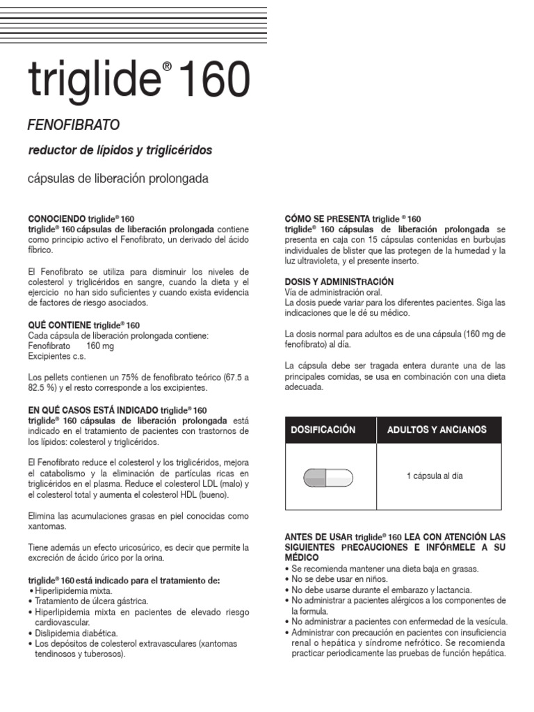 Inserto Triglide | PDF | Triglicéridos | Colesterol