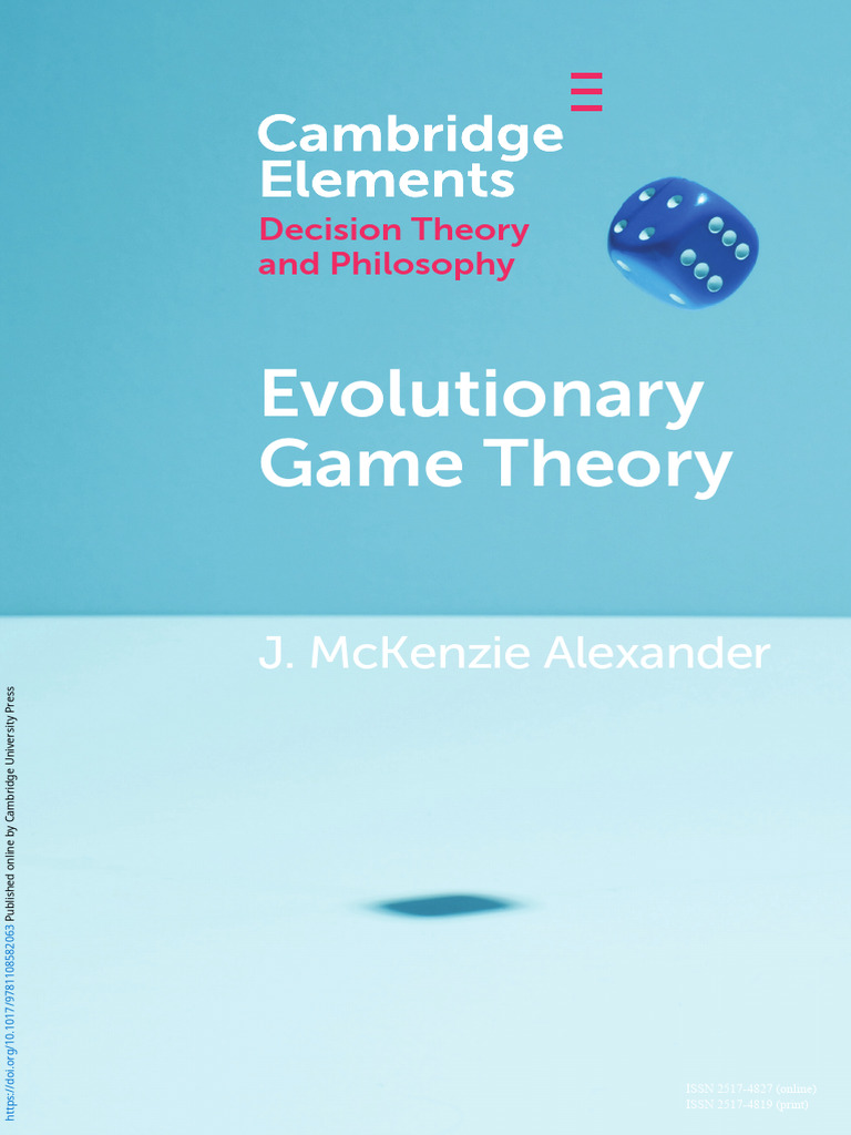 Evolutionary Game Theory - J. McKenzie Alexander - 2023 - Anna's ...
