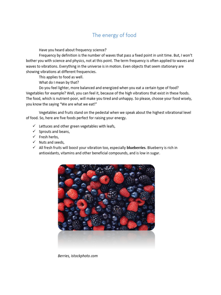 The Connection Between Frequency and Food | PDF | Vegetables | Fruit