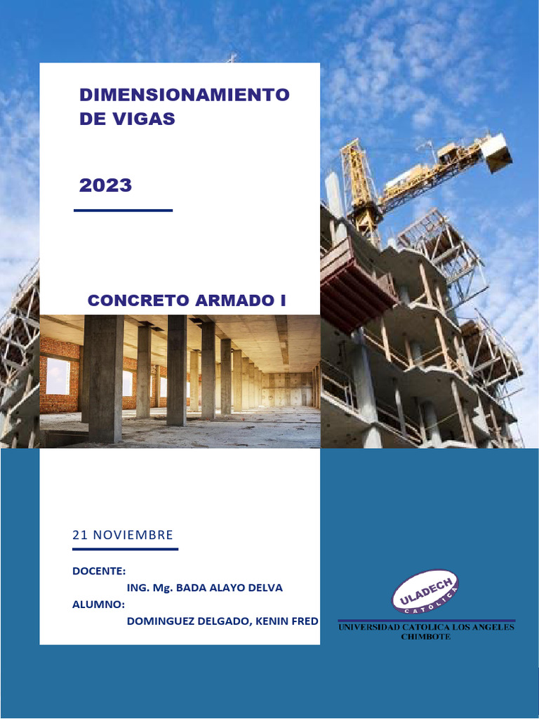 Dimensionamiento de Vigas | PDF | Viga (Estructura) | Concreto reforzado
