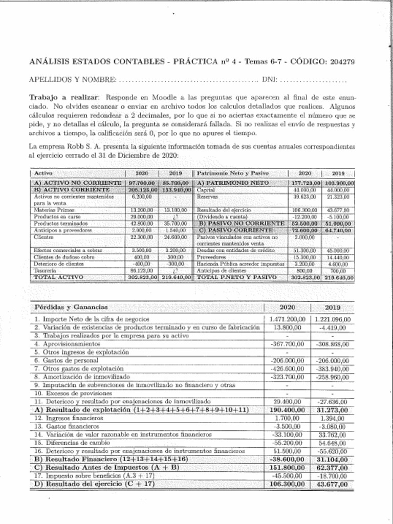 Enunciado Control TEMA 6 y Primera Parte Del TEMA 7 CURSO 20-21 | PDF