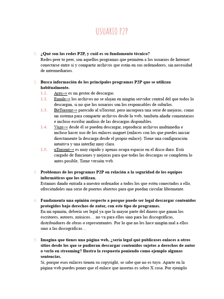 Usuario 2P2 | PDF | De igual a igual | Software