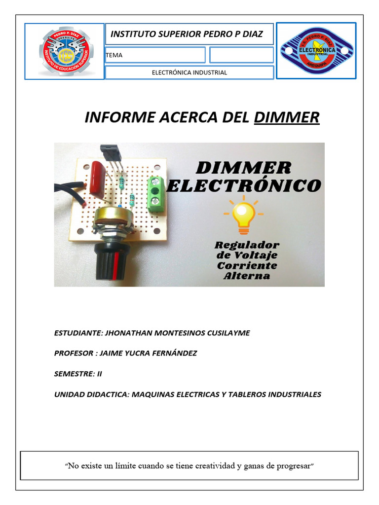 Dimmer Final | PDF