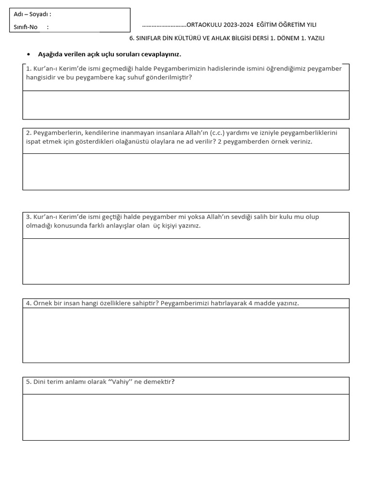 6.Snf Din 1 D 1 Yazl | PDF
