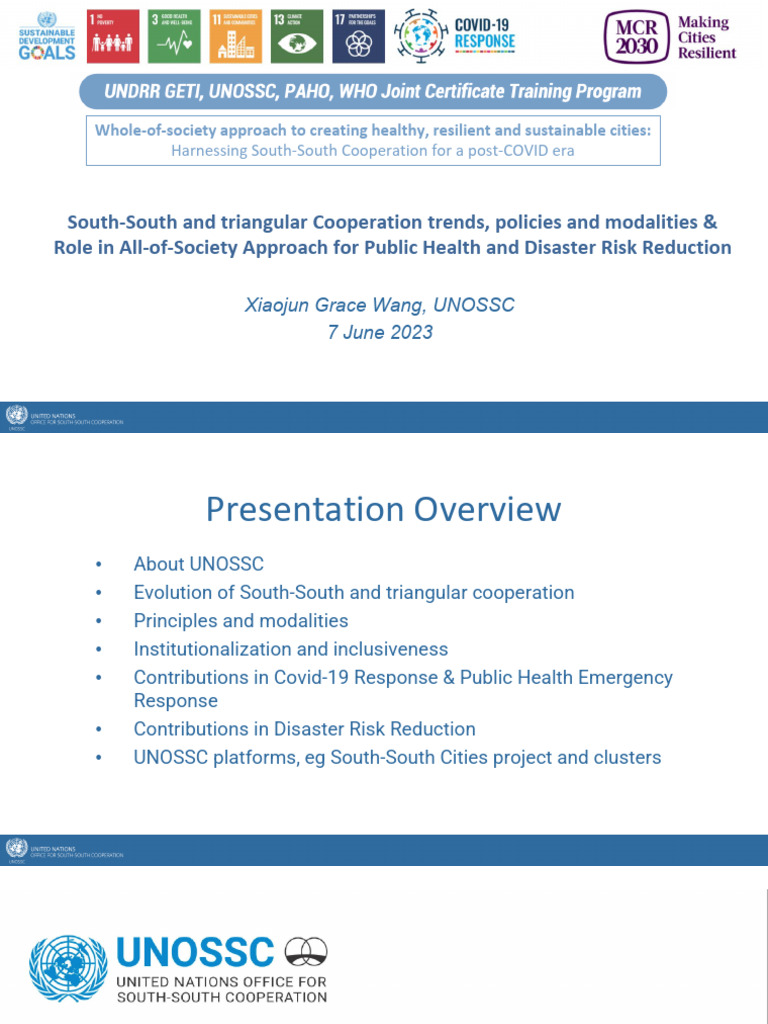1686158666session 1 - UNOSSC - Xiaojun Grace Wang | PDF | Disaster Risk ...