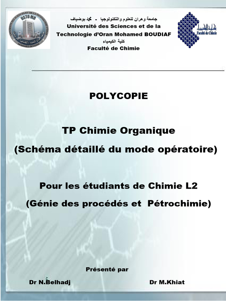 Polycopié de Chimie Organique | PDF | Aspirine | Savon