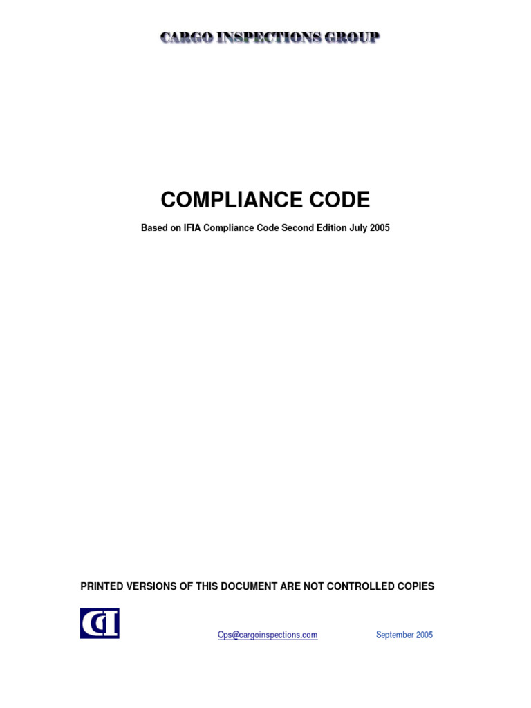IFIA - CIG Compliance Code | PDF | Audit | Conflict Of Interest