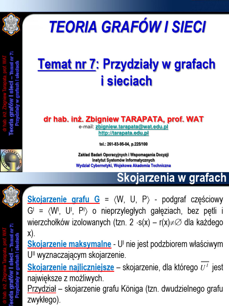 Teoria Grafow I Sieci - Temat NR 7 | PDF