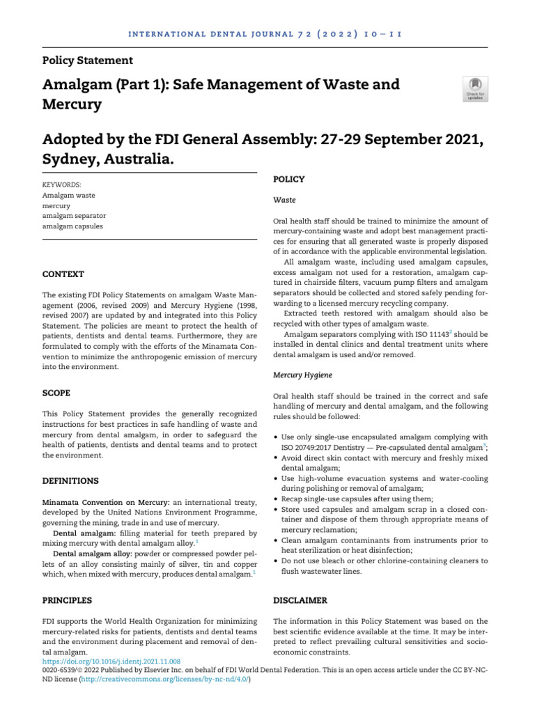 Amalgama Part 1 Pdf Download Free Pdf Dentistry Mercury Element
