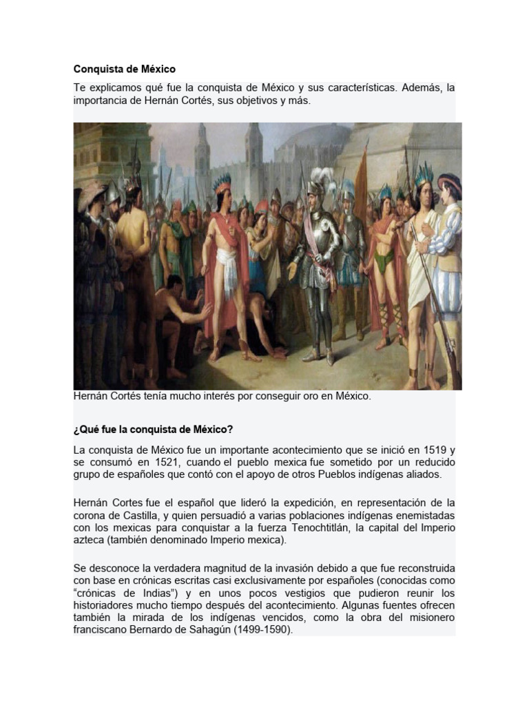 Conquista de México | PDF | Hernán Cortés | Imperio español