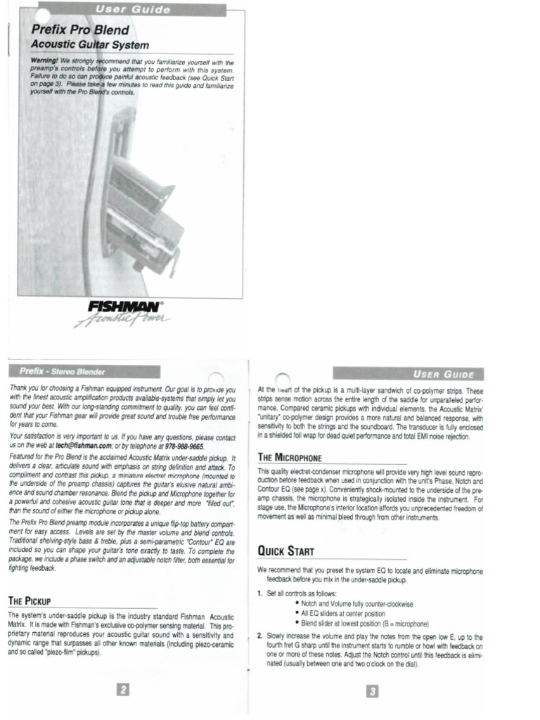 Fishman Prefix ProBlend | PDF