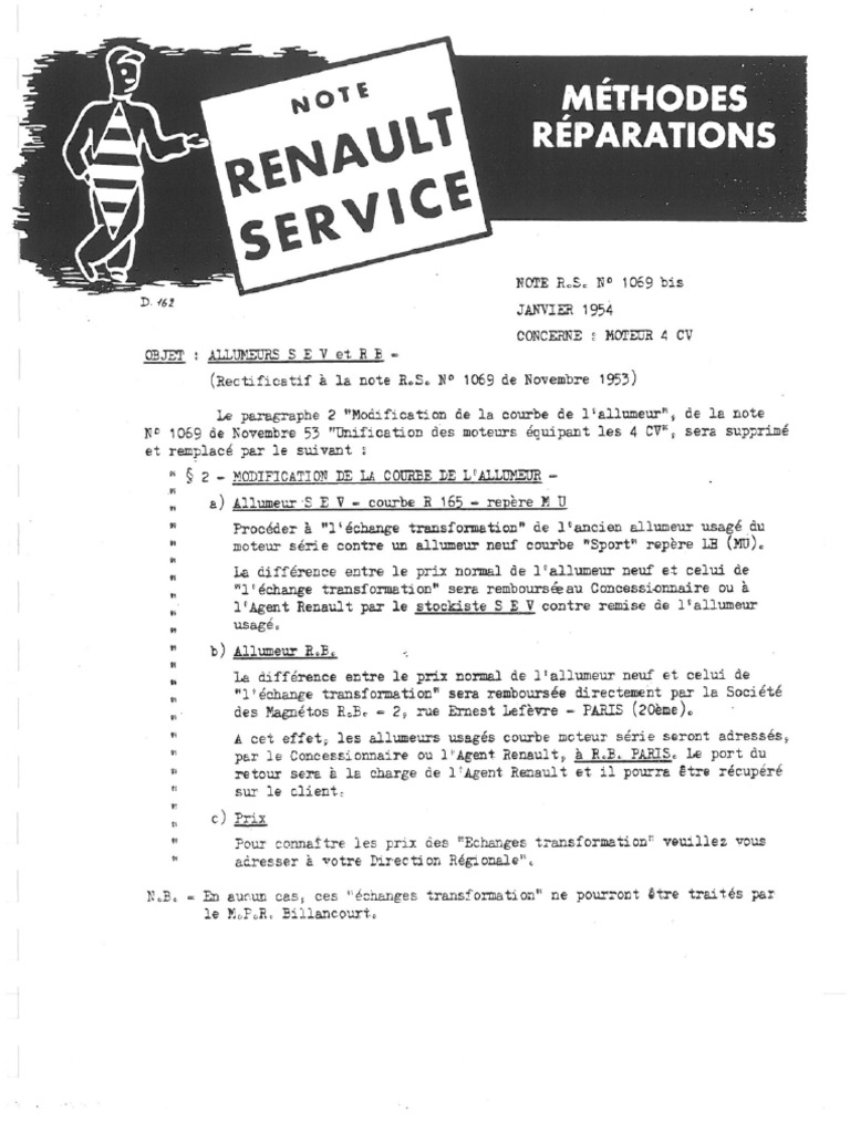 128 Renault 4C Allumeurs Sev Et Re | PDF