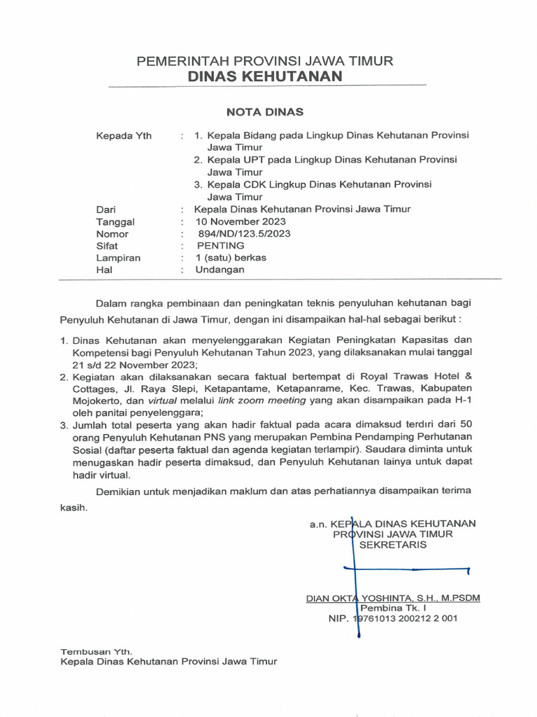 Nodin Undangan Peningkatan Kapasitas PK | PDF Nodin Undangan Peningkatan Kapasitas PK | PDF
