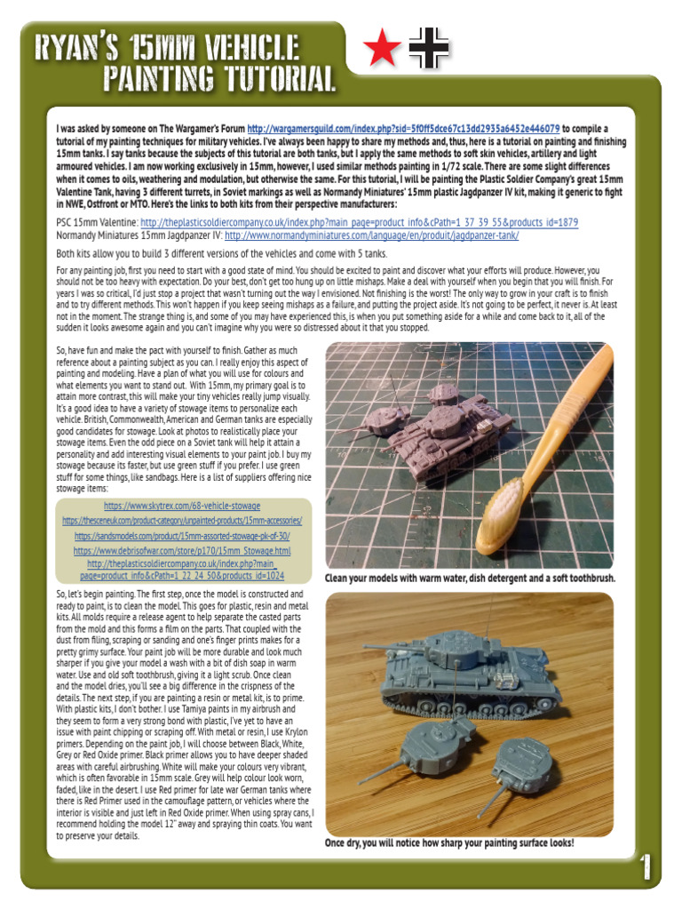 15mm Tank Painting Techniques Guide | PDF | Paint | Tanks