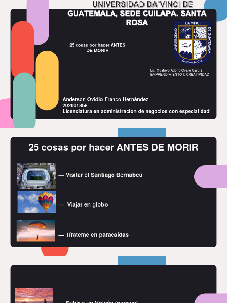 25 Cosas Por Hacer ANTES de MORIR | PDF