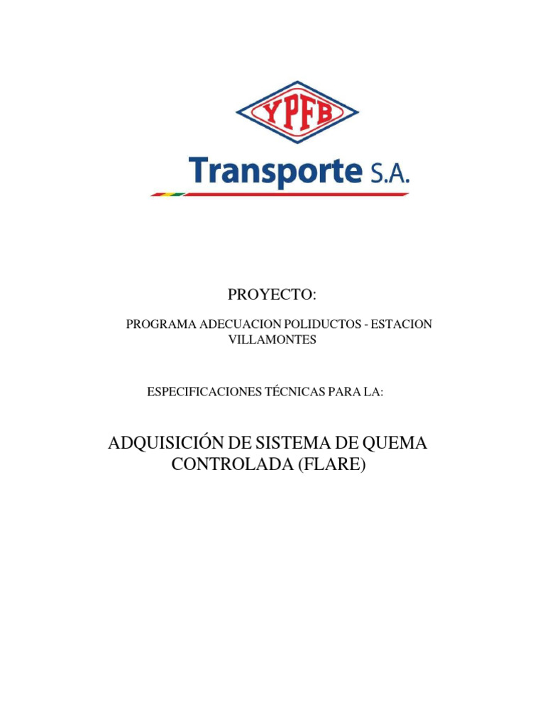 Especificaciones para Sistema Flare API 537 | PDF | Par termoeléctrico ...