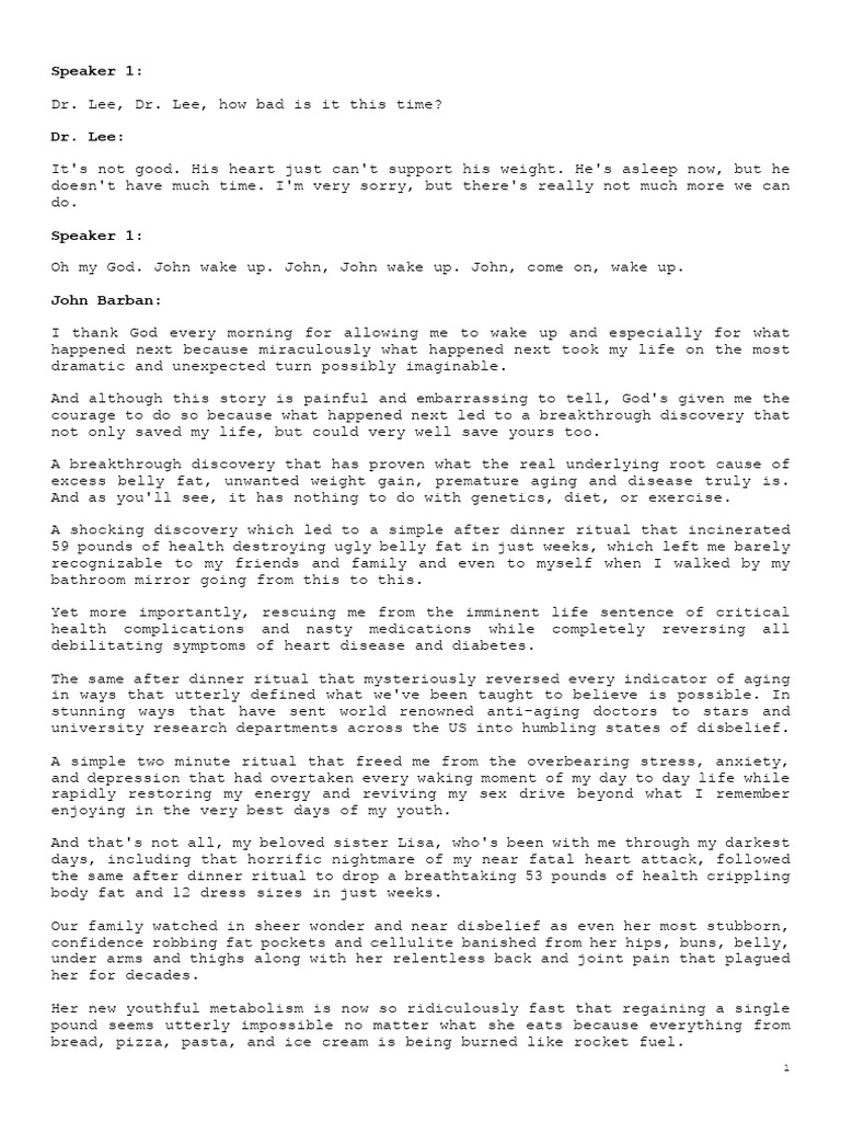 Resurge VSL Script | Download Free PDF | Sleep | Dieting