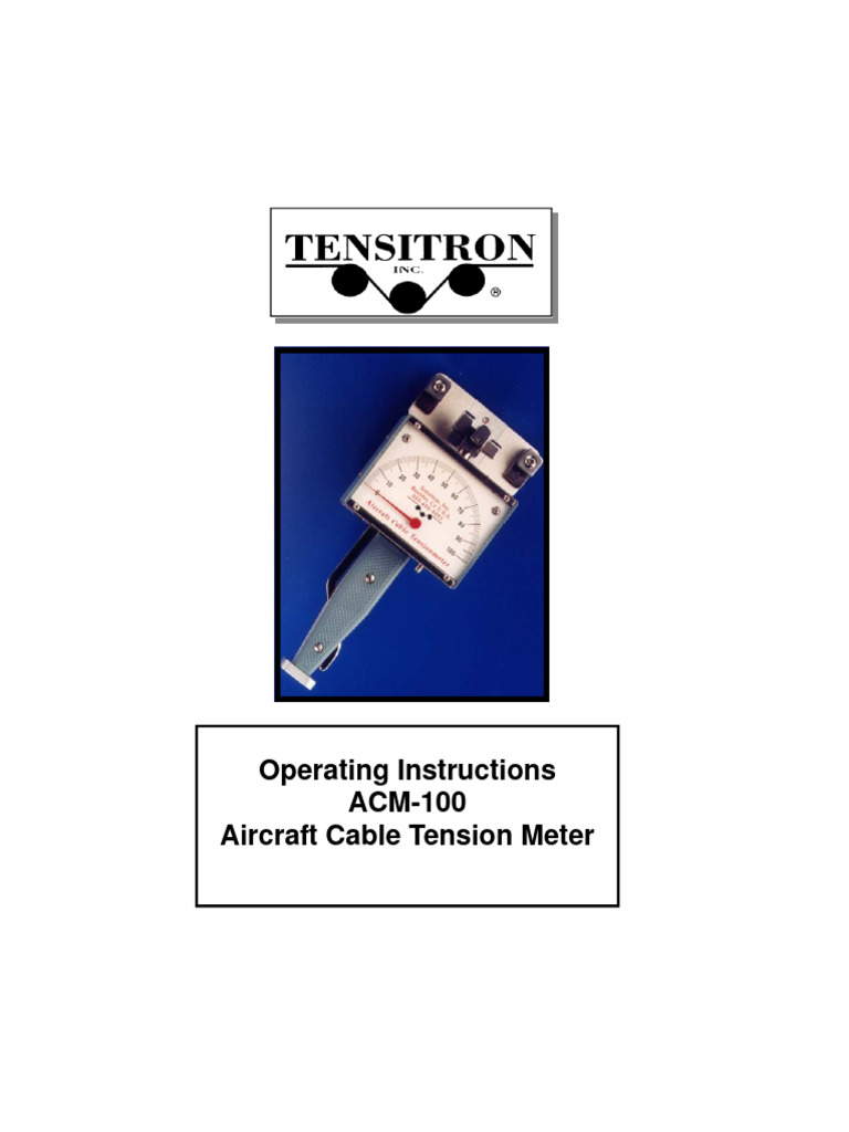 ACM-100 Web Operating Instructions | PDF | Calibration | Manufactured Goods