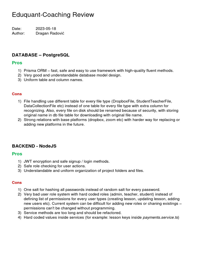 Eduquant Coaching Review | PDF