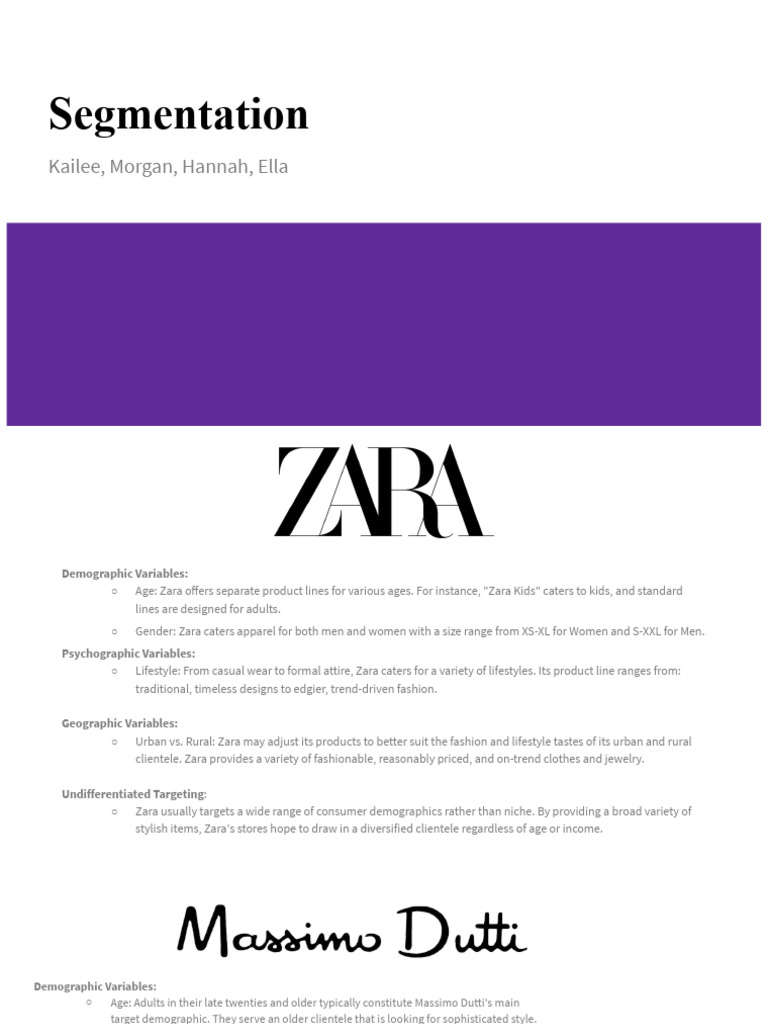 Segmentation Presentation | PDF | Fashion | Clothing