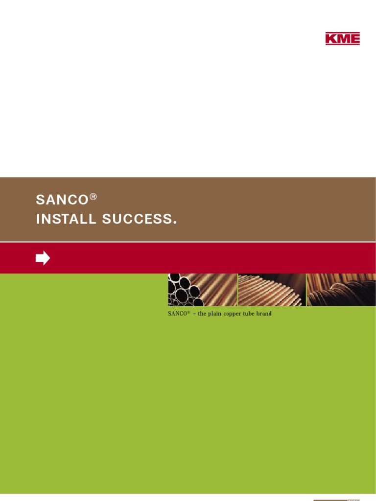 Sanco Install Success.: Sanco - The Plain Copper Tube Brand | PDF ...