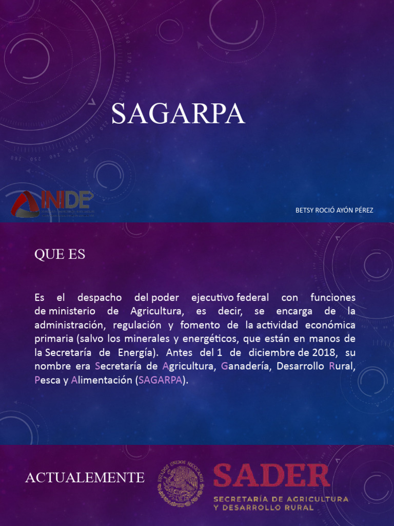 Funciones y objetivos de SAGARPA | PDF | Economias