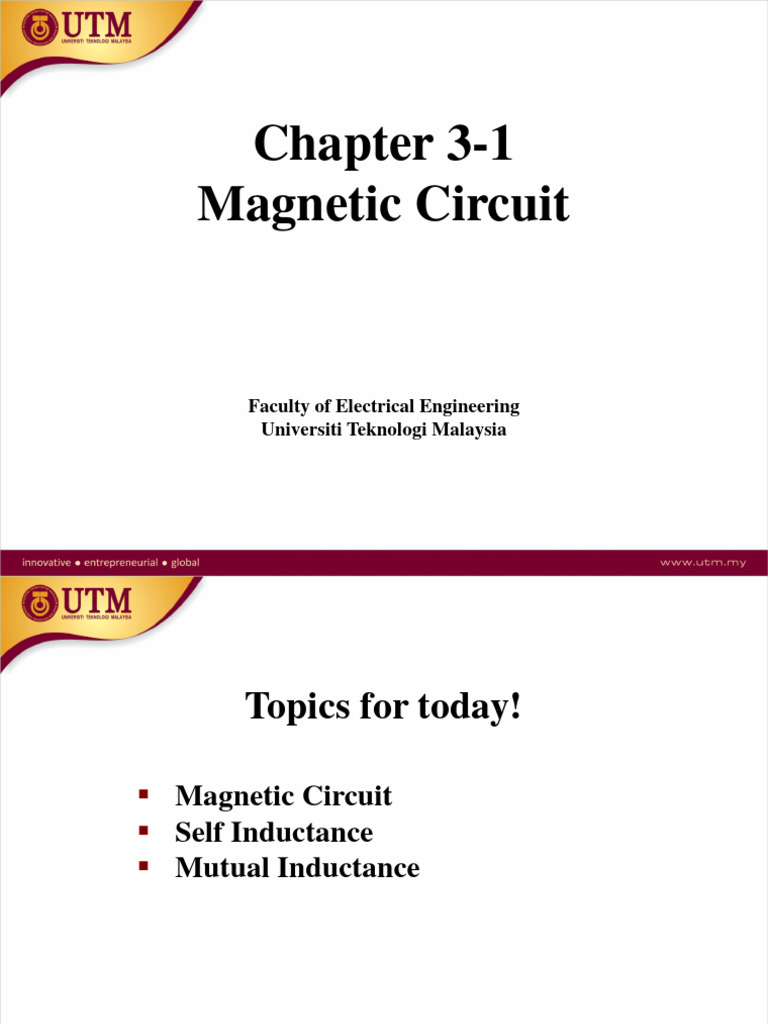 Chapter 3-1 (Week 12) - Magnetic Circuit - HM | PDF | Inductor | Inductance