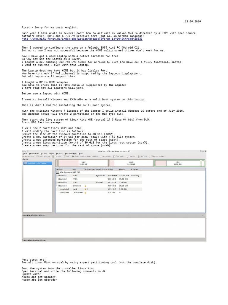 Dual-Boot Setup for Audio Processing | PDF | Booting | Computer Hardware